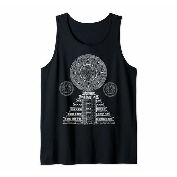 Mayan Calendar art | Tops | Sacred Mayan Aztec Calendar Pyramid Sacred ...